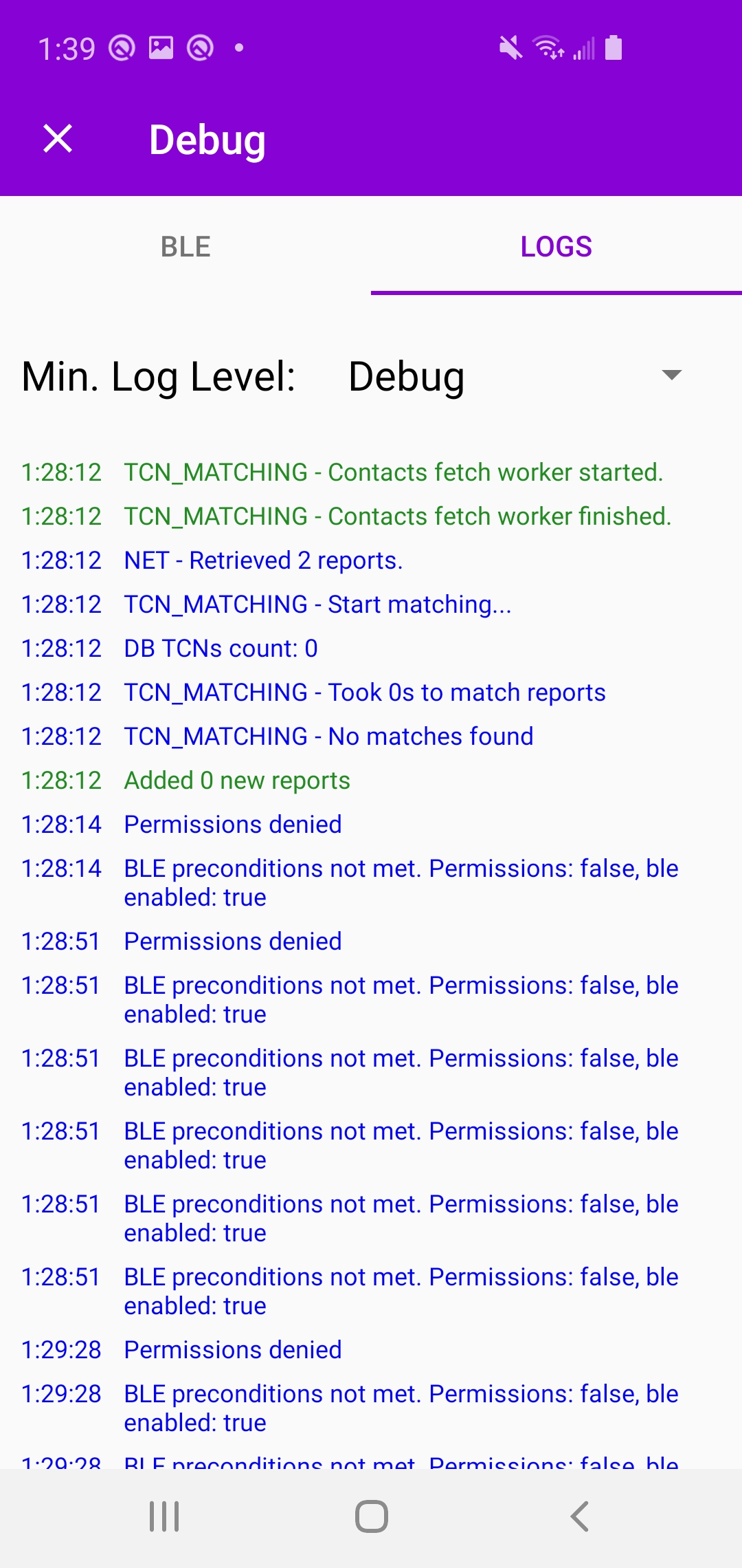 TCN generation and symptom reporting not working with bluetooth usage set to while-in-use ...