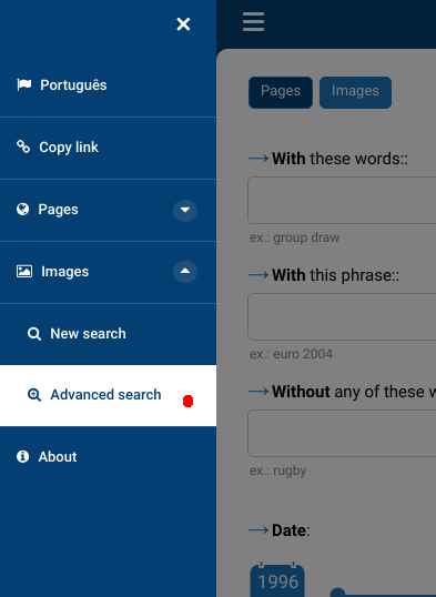 Advanced search menu options aren't working on advanced search screens ...