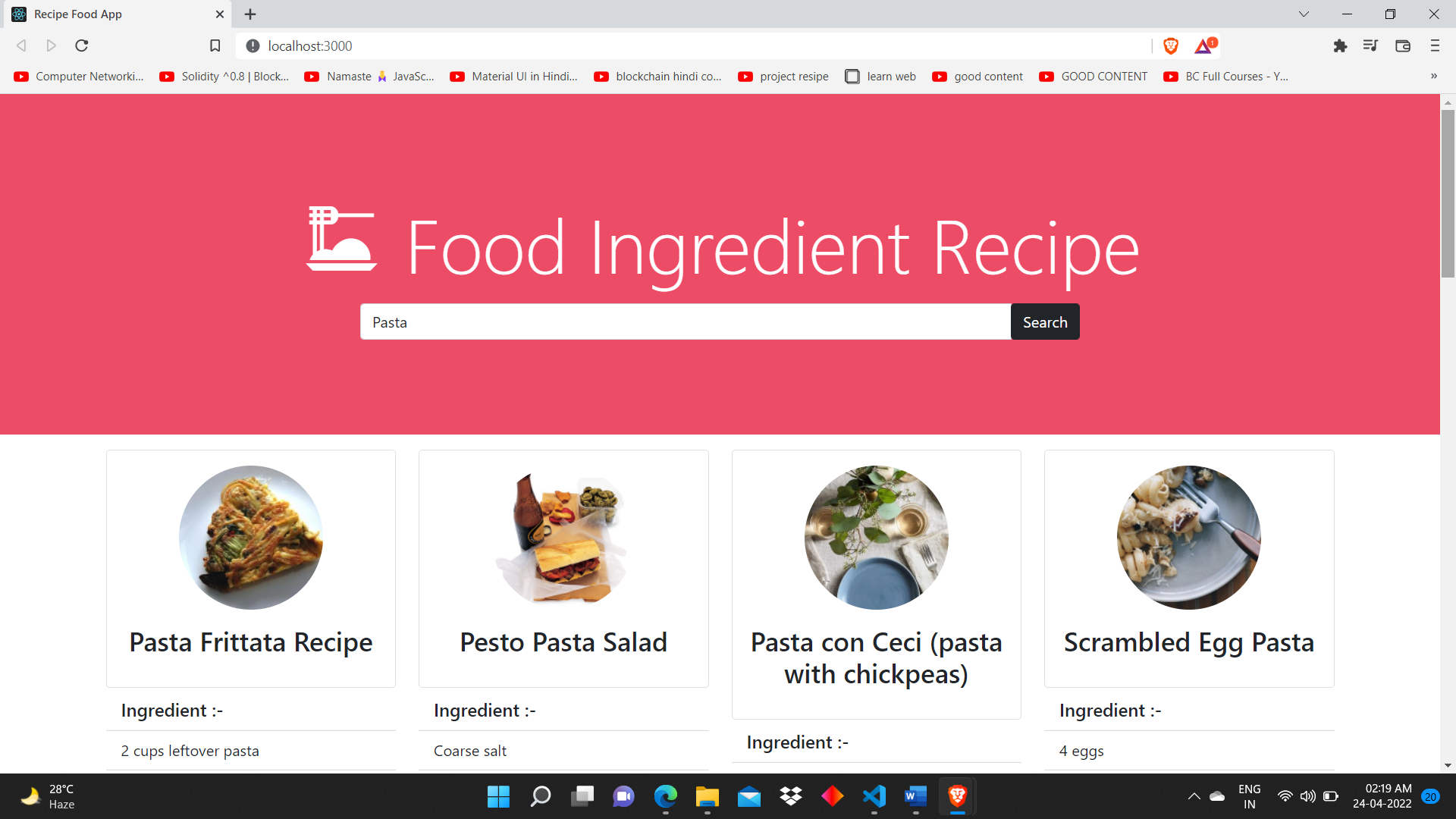 GitHub - Gautambnsl/Recipe-project: Recipe project with api key
