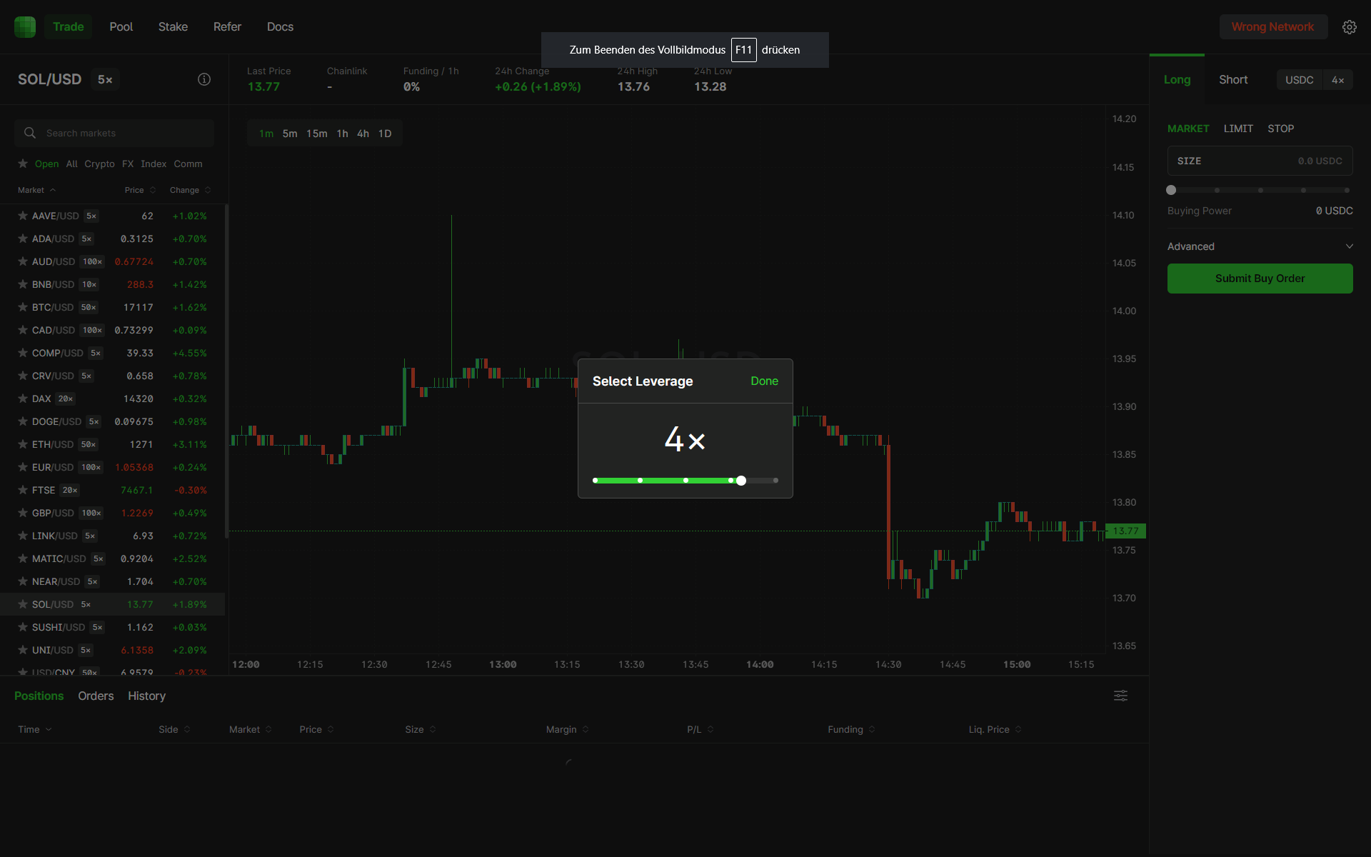 Leverage Slider Unintuitive On 5x Max Leverage Markets · Issue 48 · Capofficialclient · Github 