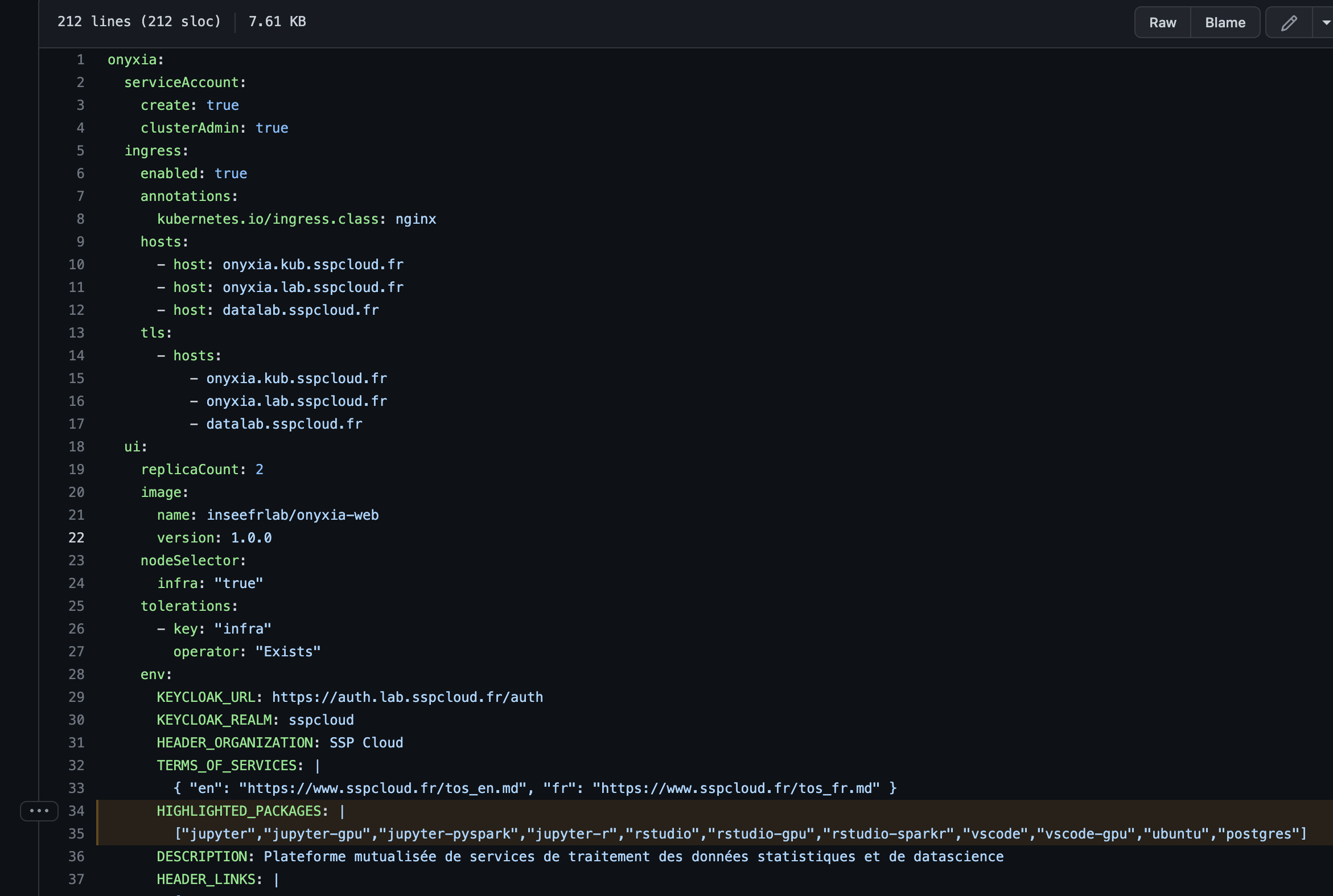 highligted charts · Issue #359 · InseeFrLab/onyxia · GitHub