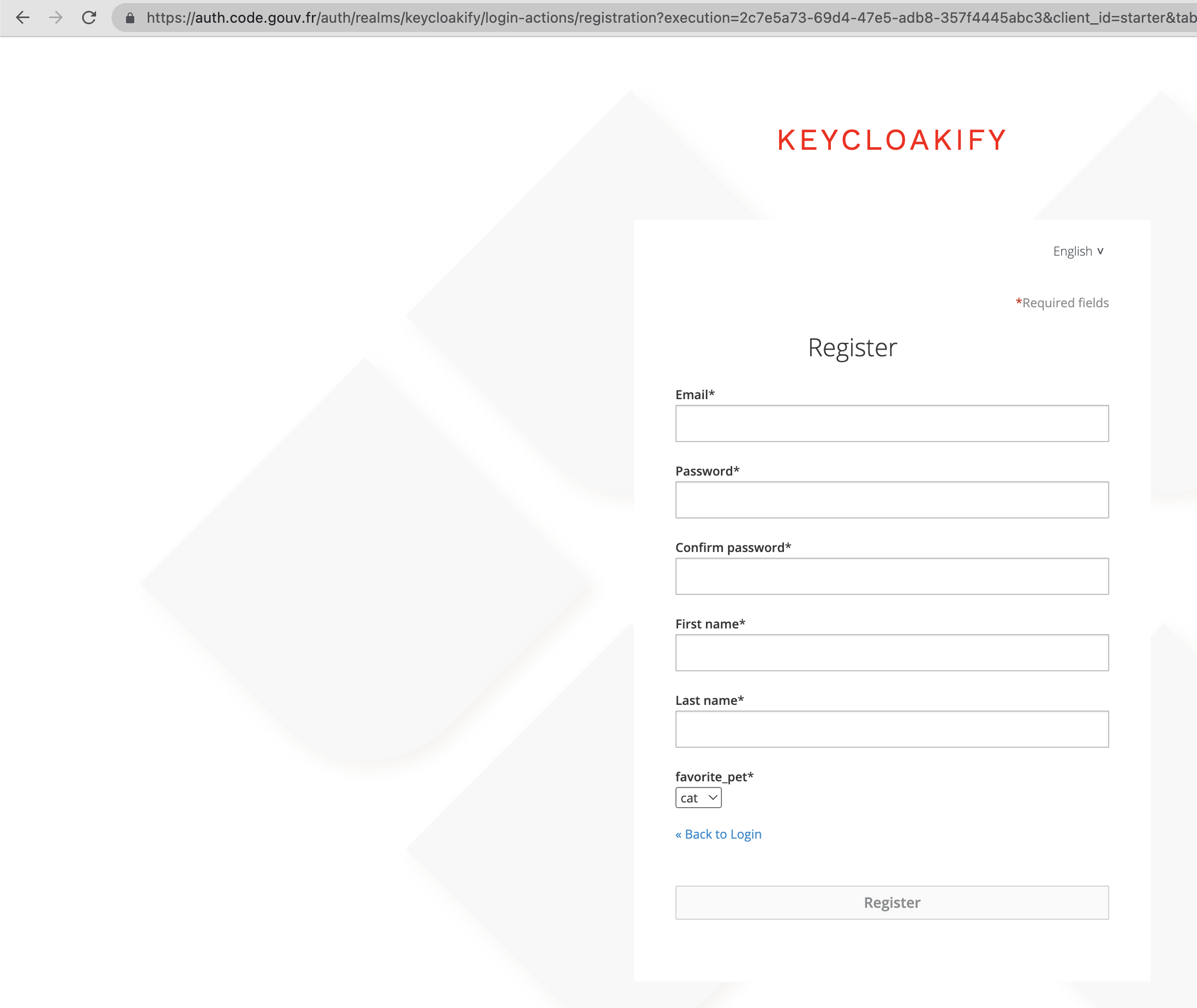 RegisterUserProfile.tsx always renders both username and email regardless of realm ...