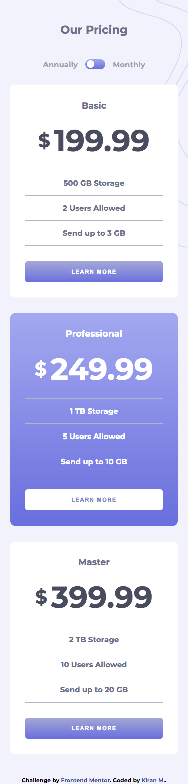 GitHub - K-Mannnn/Pricing-Component-with-Toggle: Html, CSS only design