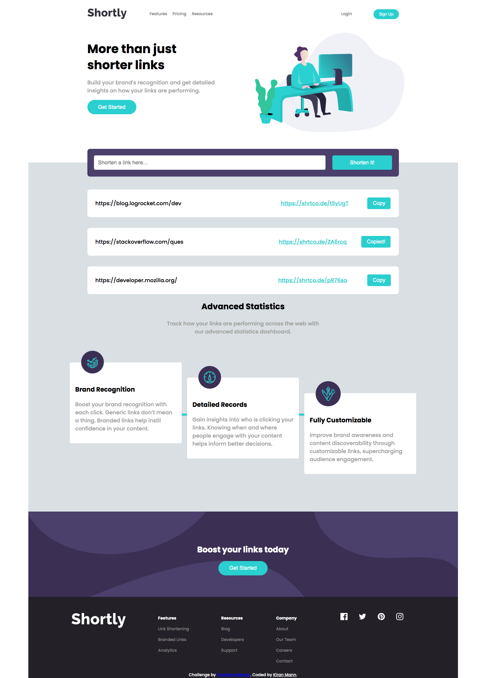 GitHub - K-Mannnn/url-app: API - URL Shortening app, where users can shorten any url to a very ...