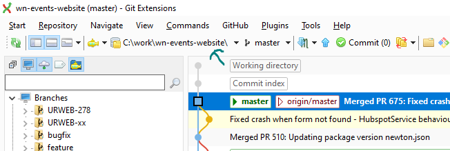 Changing branch often don't change the directory of the console. · Issue #10610 · gitextensions ...