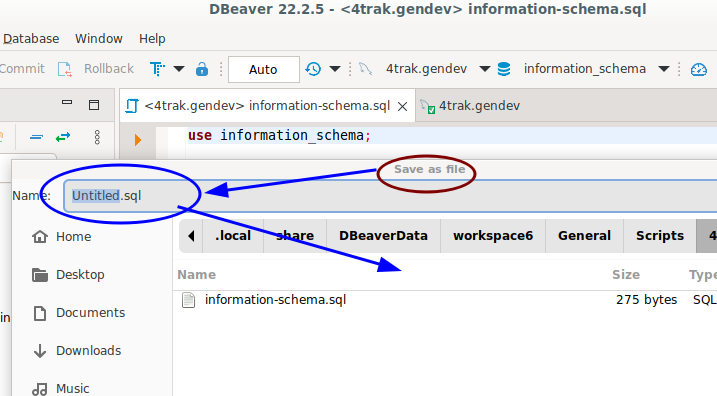 Unable to enter file name in SaveAs dialog · Issue #18386 · dbeaver/dbeaver · GitHub
