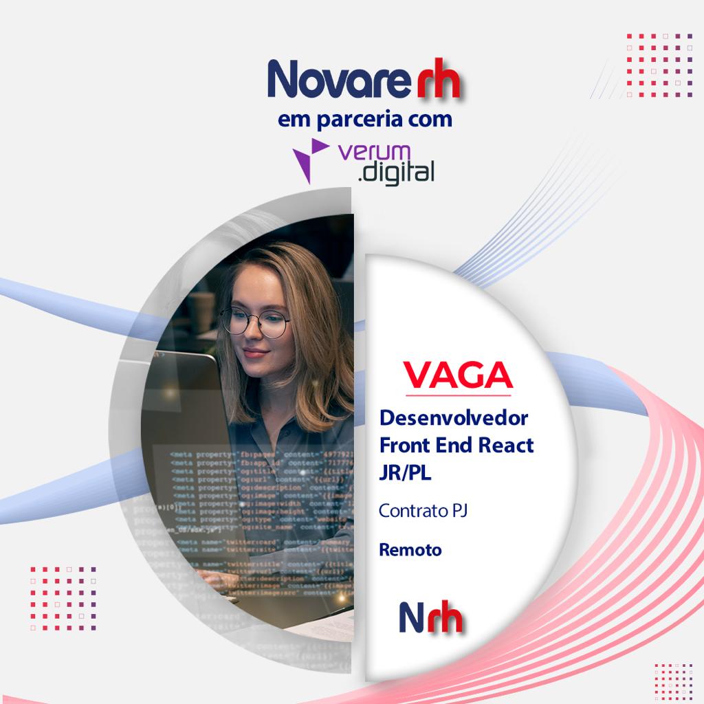 [Remote Work] Front End Developer React JR/PL na Verum Digital · Issue #7840 · frontendbr/vagas ...