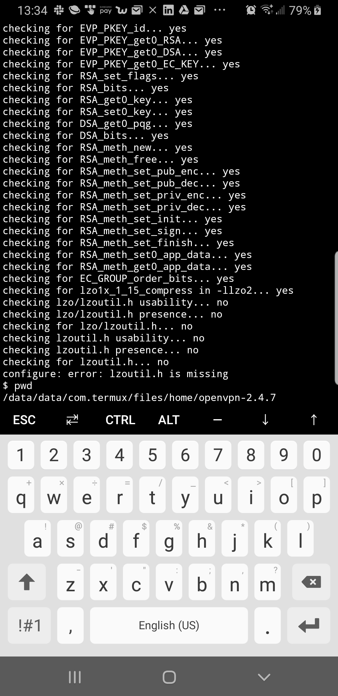 Termux Openvpn build error - lzoutil.h not found · Issue #3557 · termux/termux-packages · GitHub