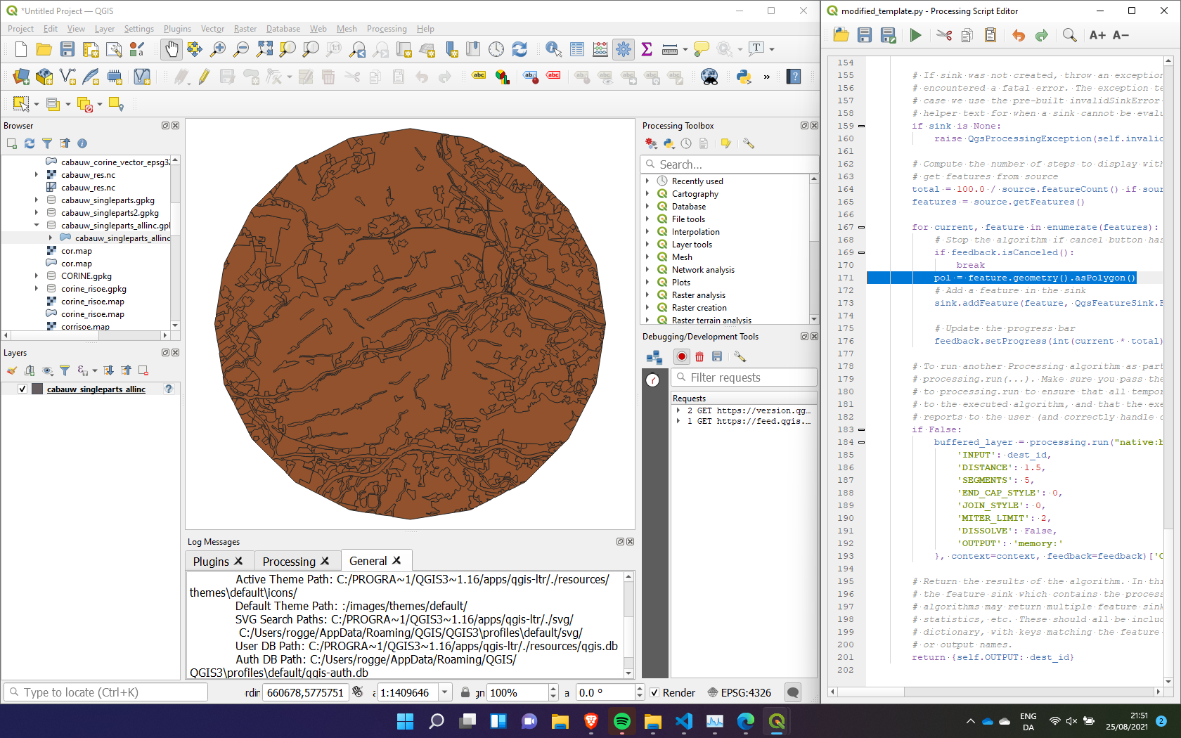 asPolygon() crashes in processing toolbox script · Issue #44846 · qgis ...