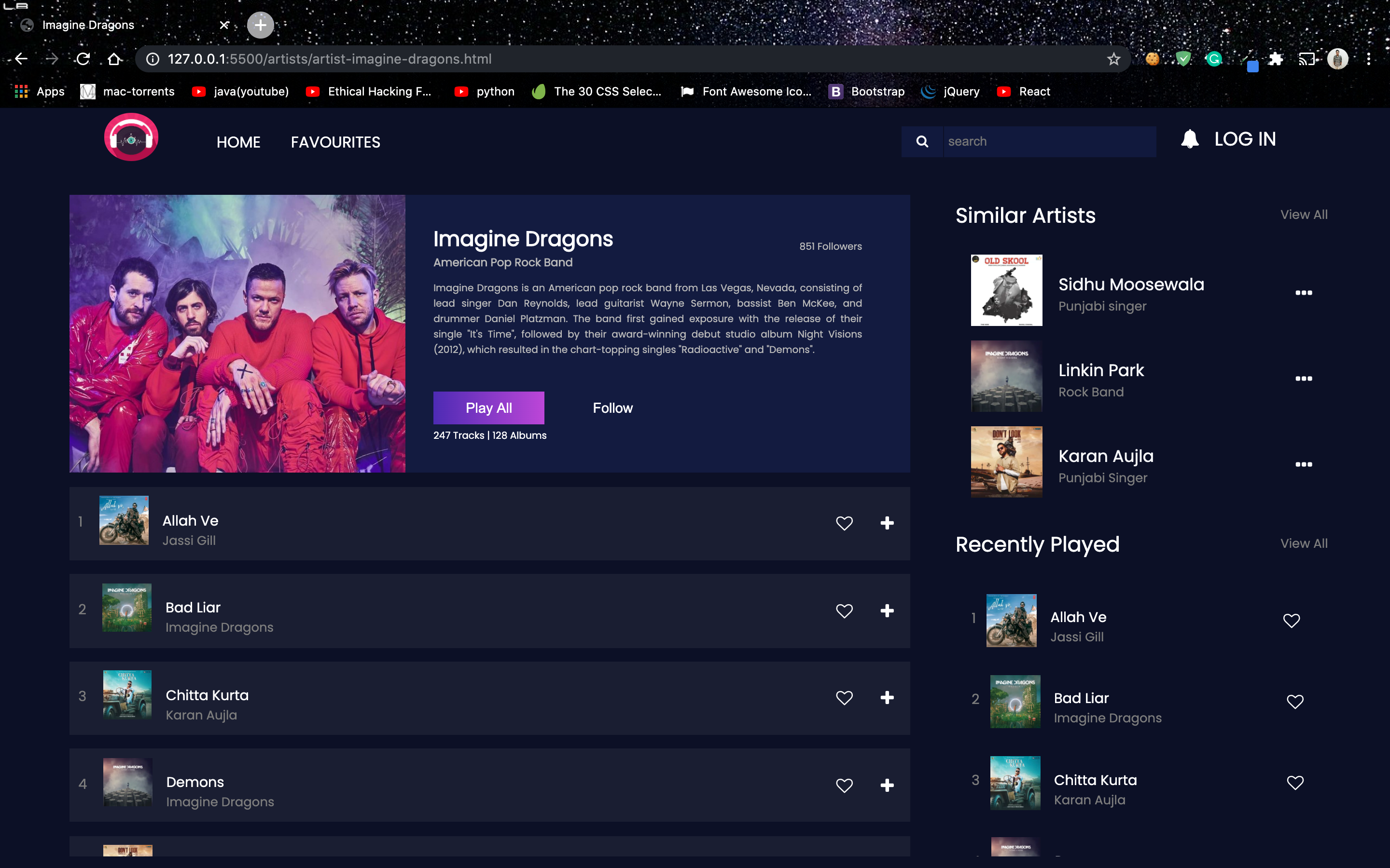 GitHub - prateekgrewal/music-player-project: it is a fully functional ...