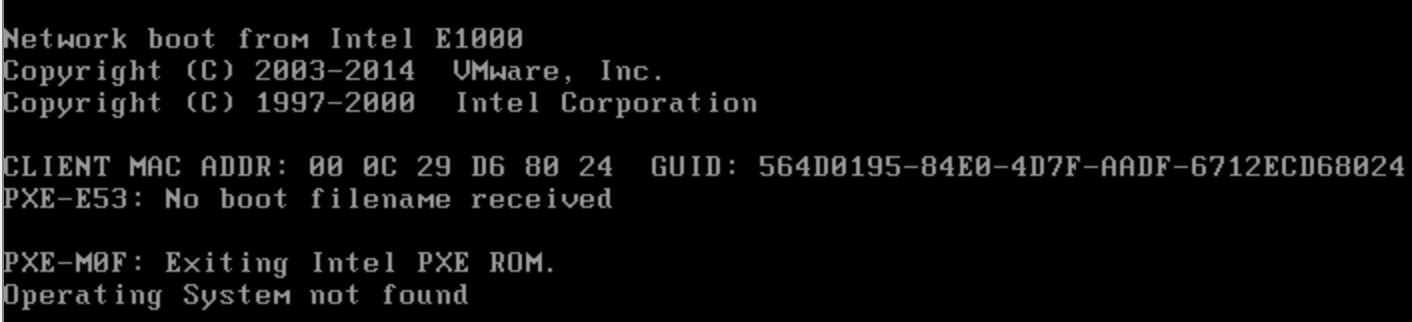 ESXI 虚拟机无法启动 PXE-53:No boot filename received · Issue #7331 · coolsnowwolf/lede · GitHub