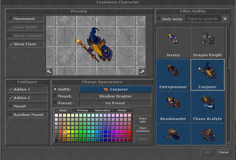 Add function in Customise Character · Issue #752 · opentibiabr/canary · GitHub