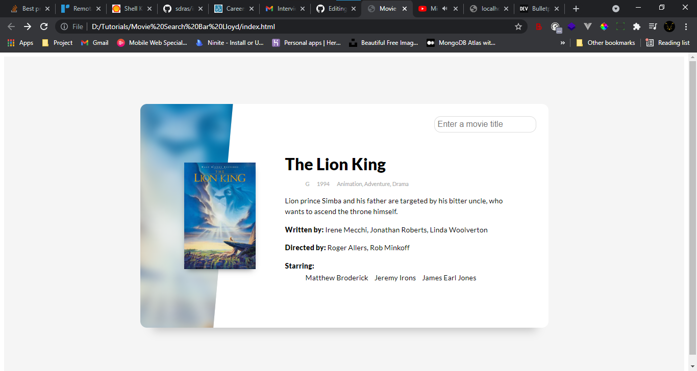 GitHub - BrianNdwiga/Vue-Movie-Search-Card: A Vue JS Movie Search Card ...