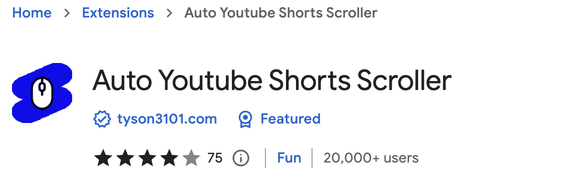 GitHub - Tyson3101/Auto-Youtube-Shorts-Scroller: A Chrome Extension ...