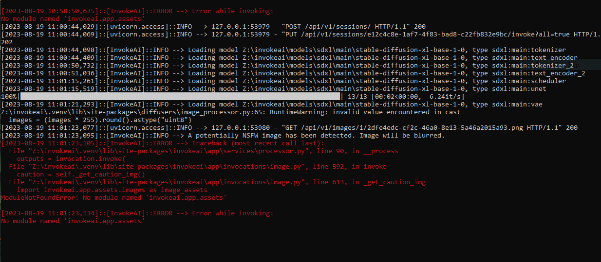 [bug]: No module named invokeai.app.assets · Issue #4329 · invoke-ai/InvokeAI · GitHub