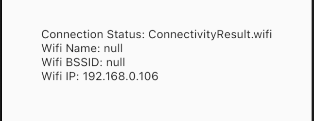 Wifiinfoflutter Get Wifi Ip On Ios Return Error · Issue 72035 · Flutterflutter · Github