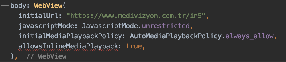 webview_flutter [null-safety]: `allowsInlineMediaPlayback` doesn't show video in full screen on ...