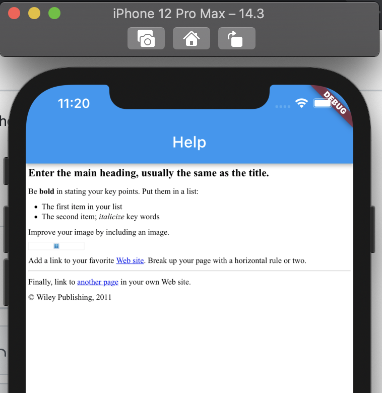 Html File In Webviewcontroller Not Loading As Expected In Ios Simulator · Issue 90018 · Flutter