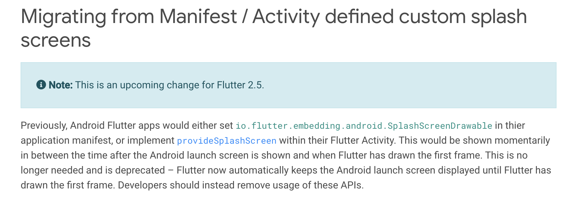 my splash screen/Launch screen in my app is no longer showing after Flutter 2.5 upgrade · Issue ...