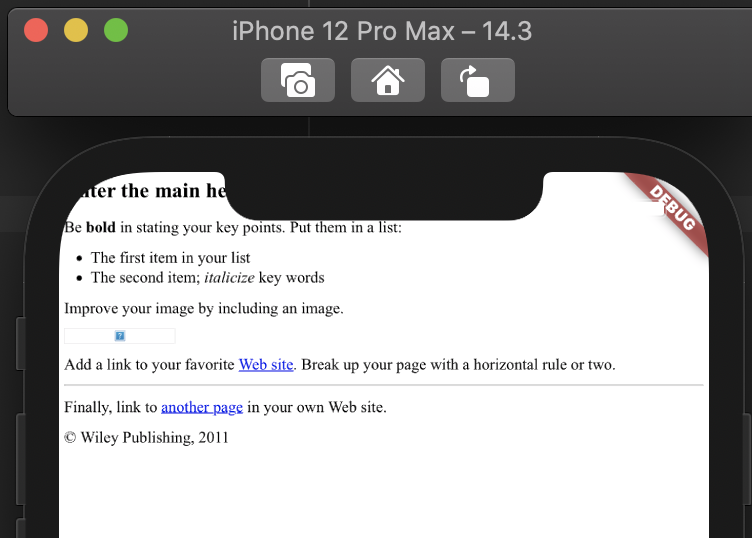 Html File In Webviewcontroller Not Loading As Expected In Ios Simulator · Issue 90018 · Flutter