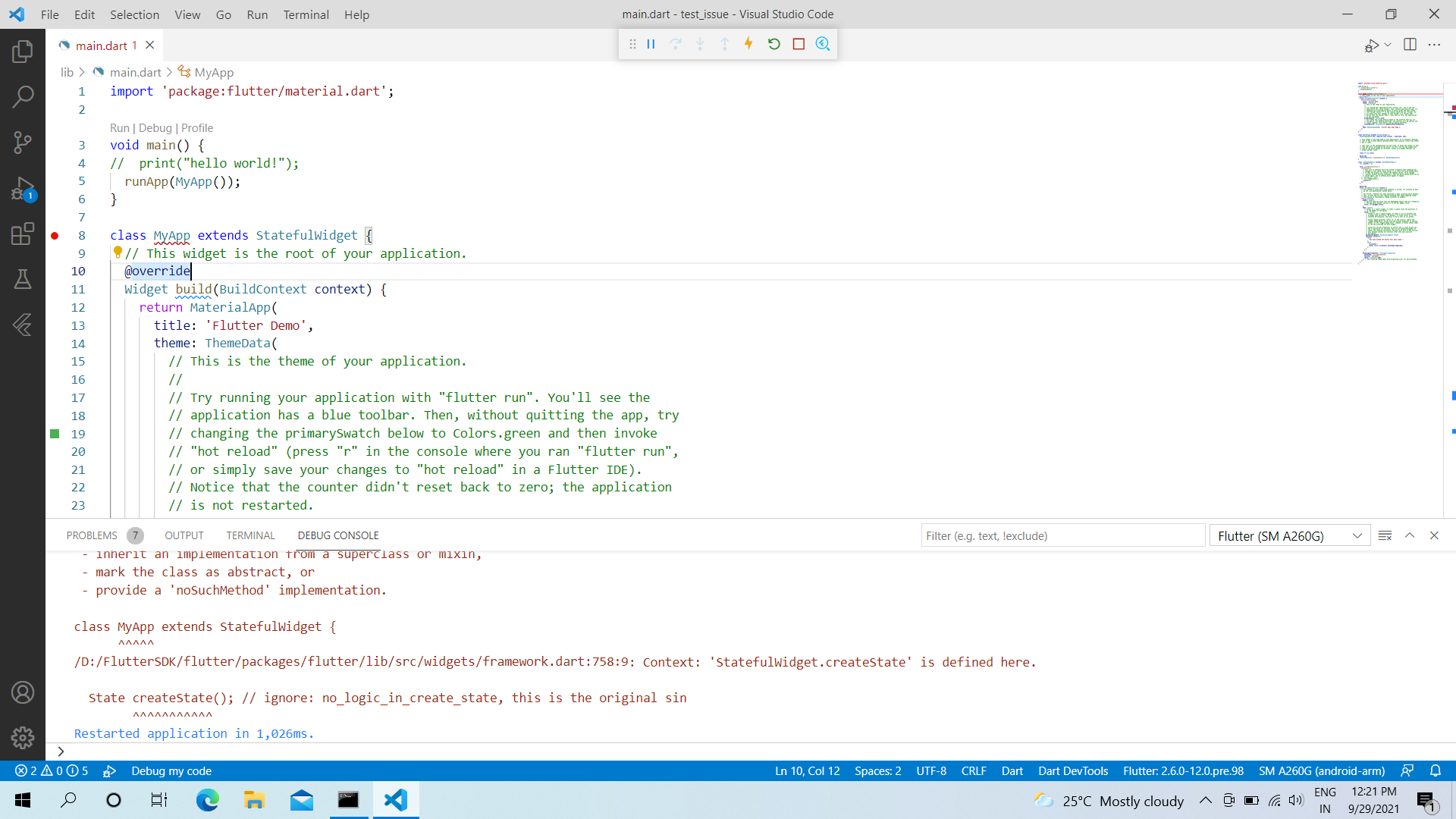 App gets stuck after changing from stateless to stateful and trying to hot restart. · Issue ...