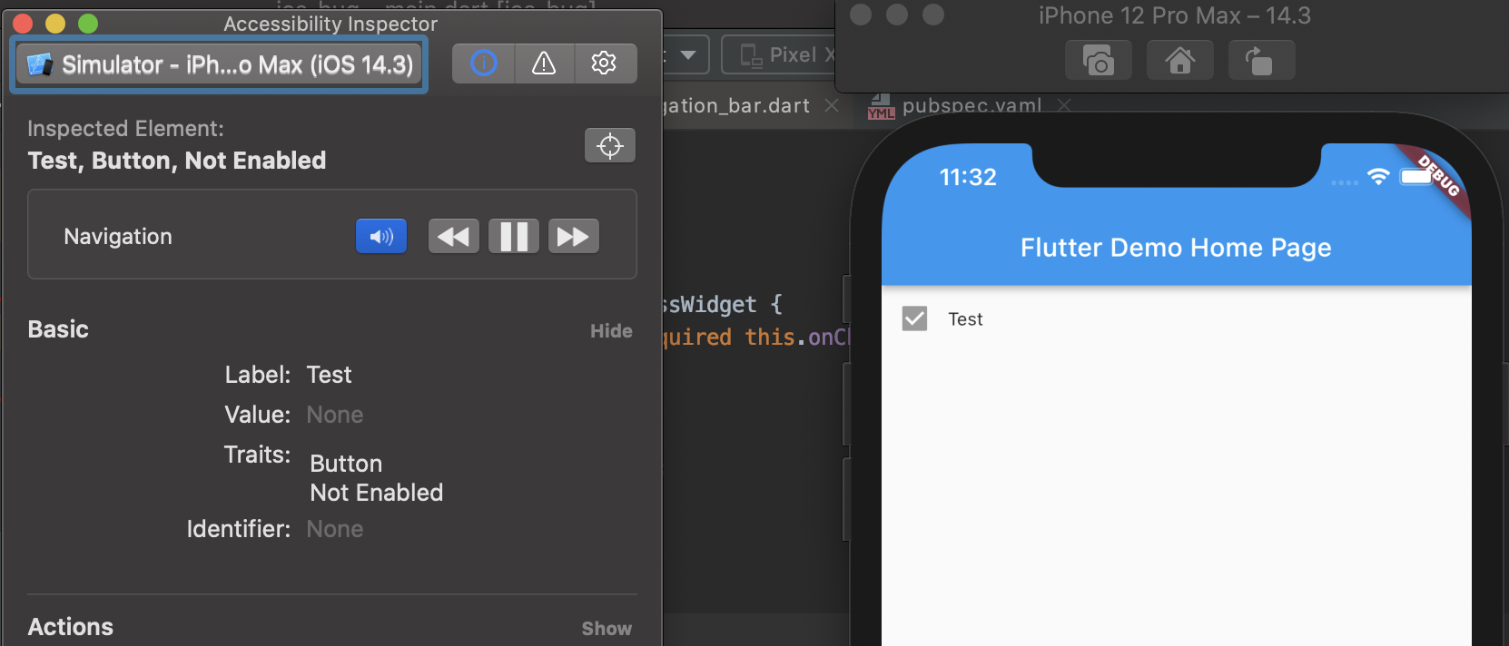 Semantics enabled property ignored when using checked or toggled on iOS · Issue #96485 · flutter ...