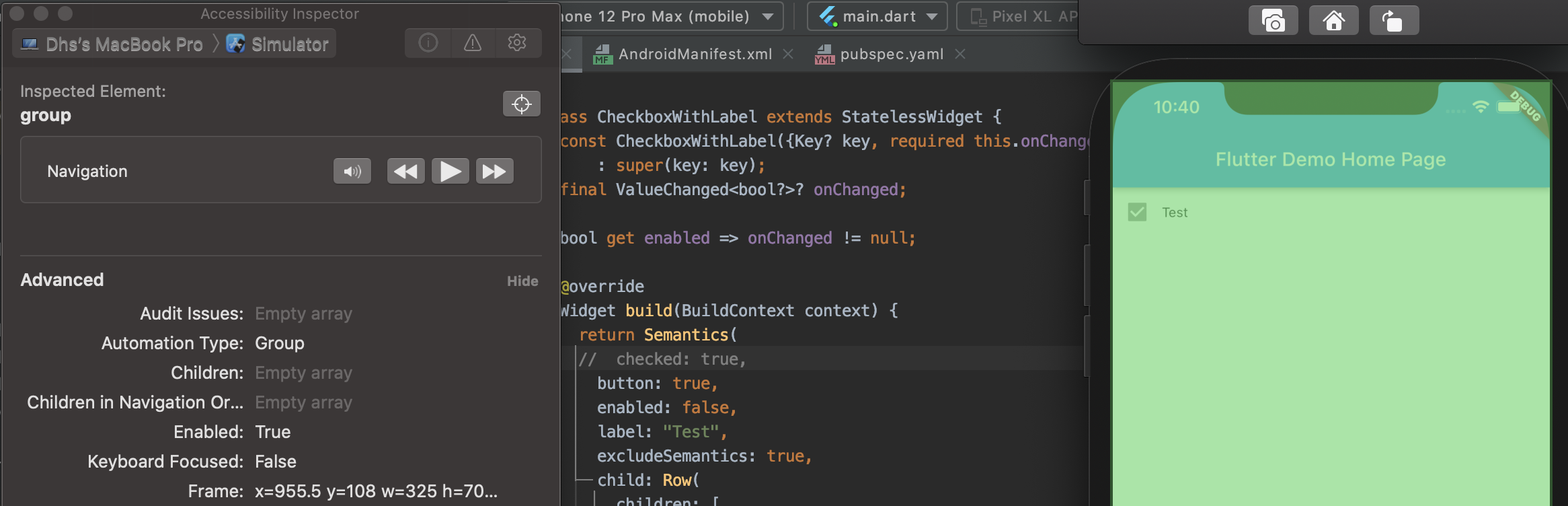 Semantics enabled property ignored when using checked or toggled on iOS · Issue #96485 · flutter ...