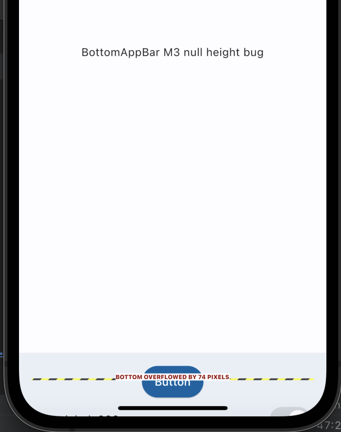 [Material 3] BottomAppBar can't use child's effective height which might lead to overflow ...