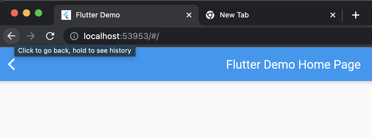 [web][Chrome] Back button isn't enabled in a fresh tab with no history ...
