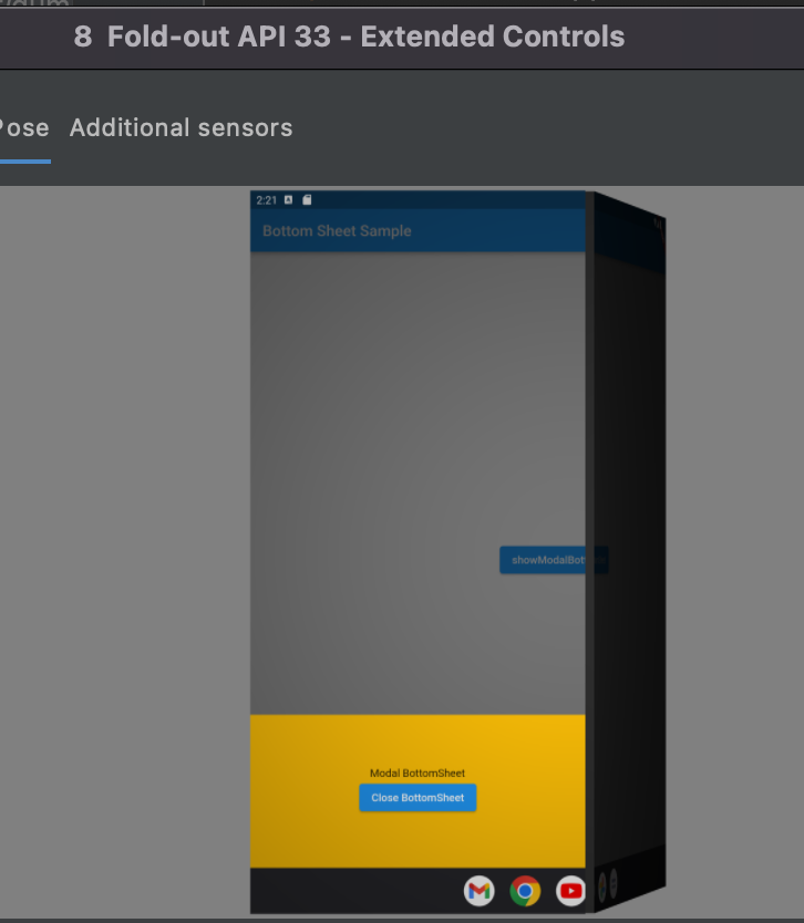 Foldable - showModalBottomSheet covered by "taskbar" in unfold state · Issue #128985 · flutter ...