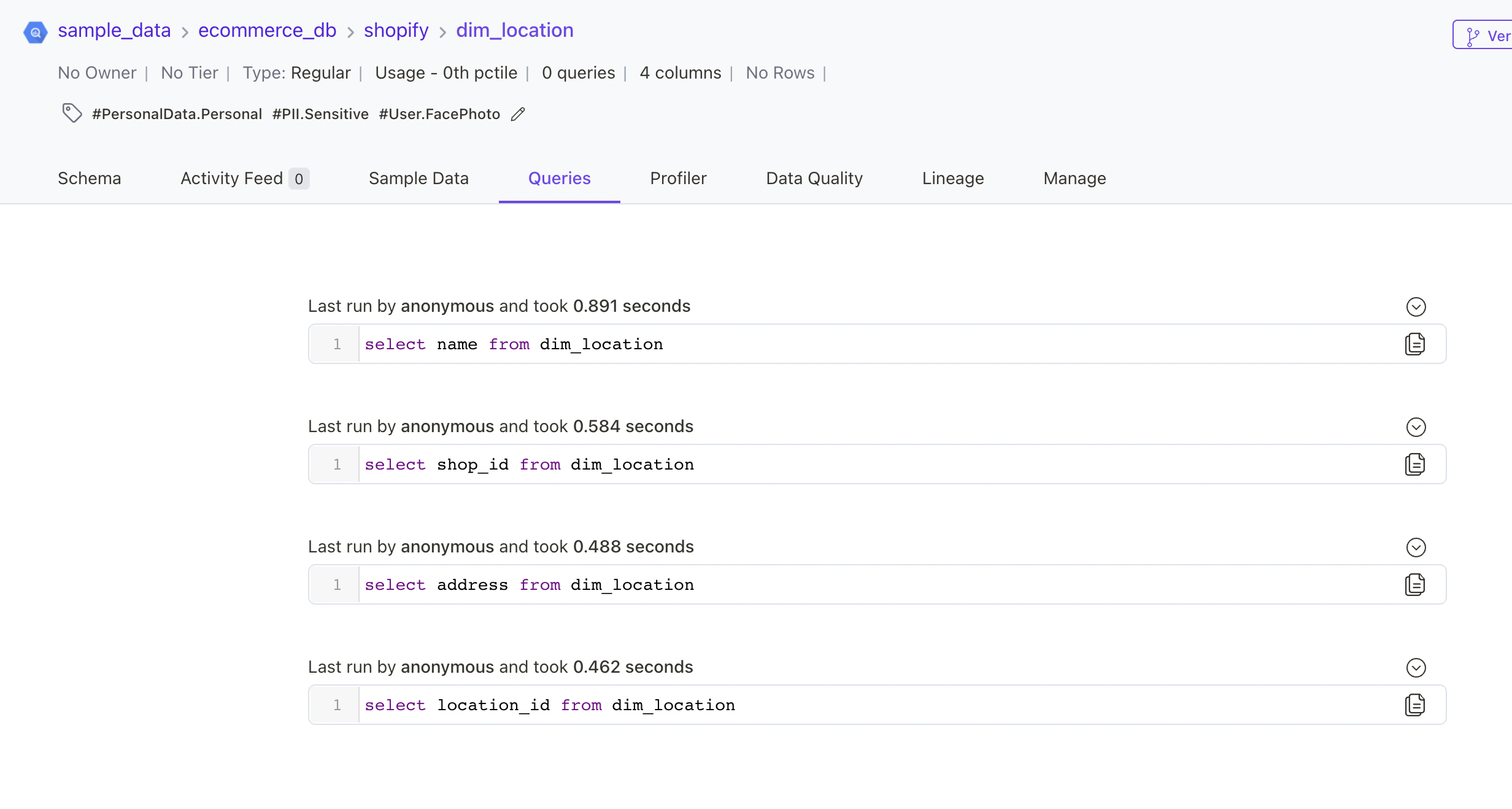 Sample_usage ingestion is not proper · Issue #4156 · open-metadata/OpenMetadata · GitHub