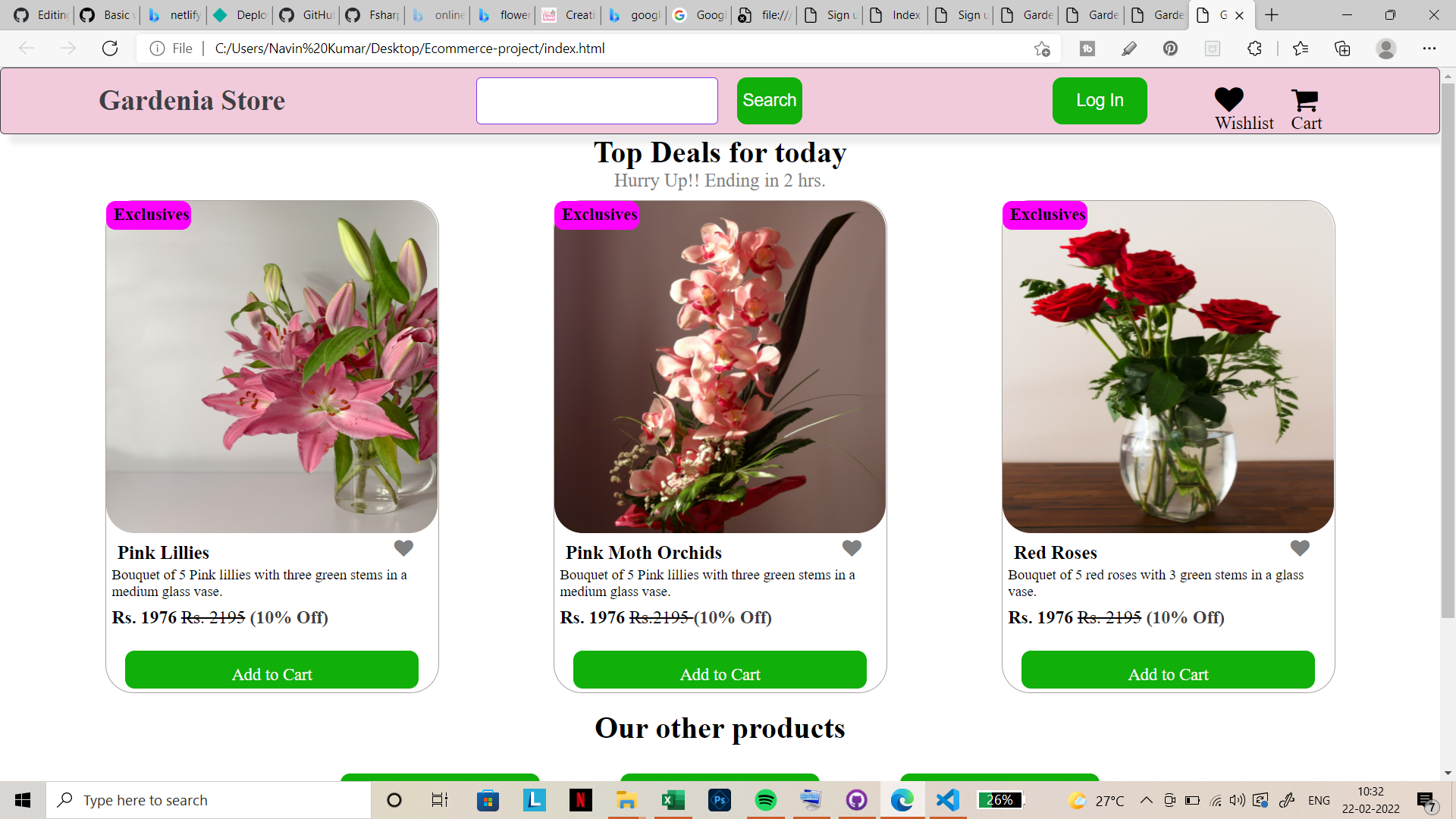 GitHub - MonikaJhingan/Gardenia-Store