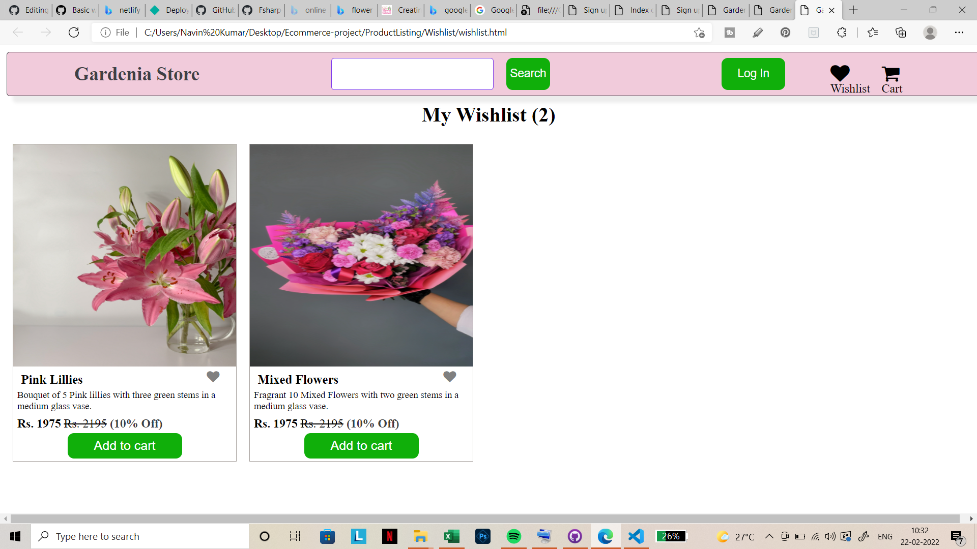 GitHub - MonikaJhingan/Gardenia-Store