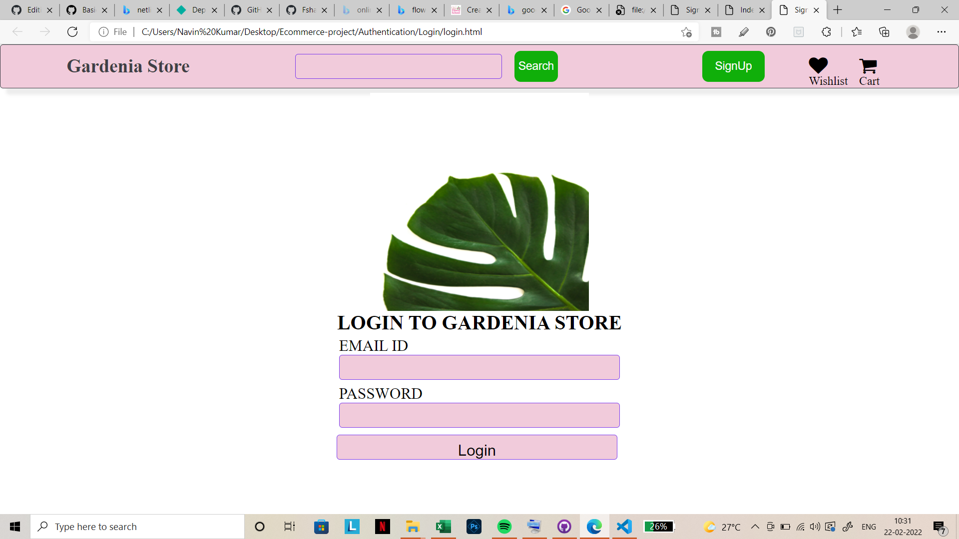 GitHub - MonikaJhingan/Gardenia-Store