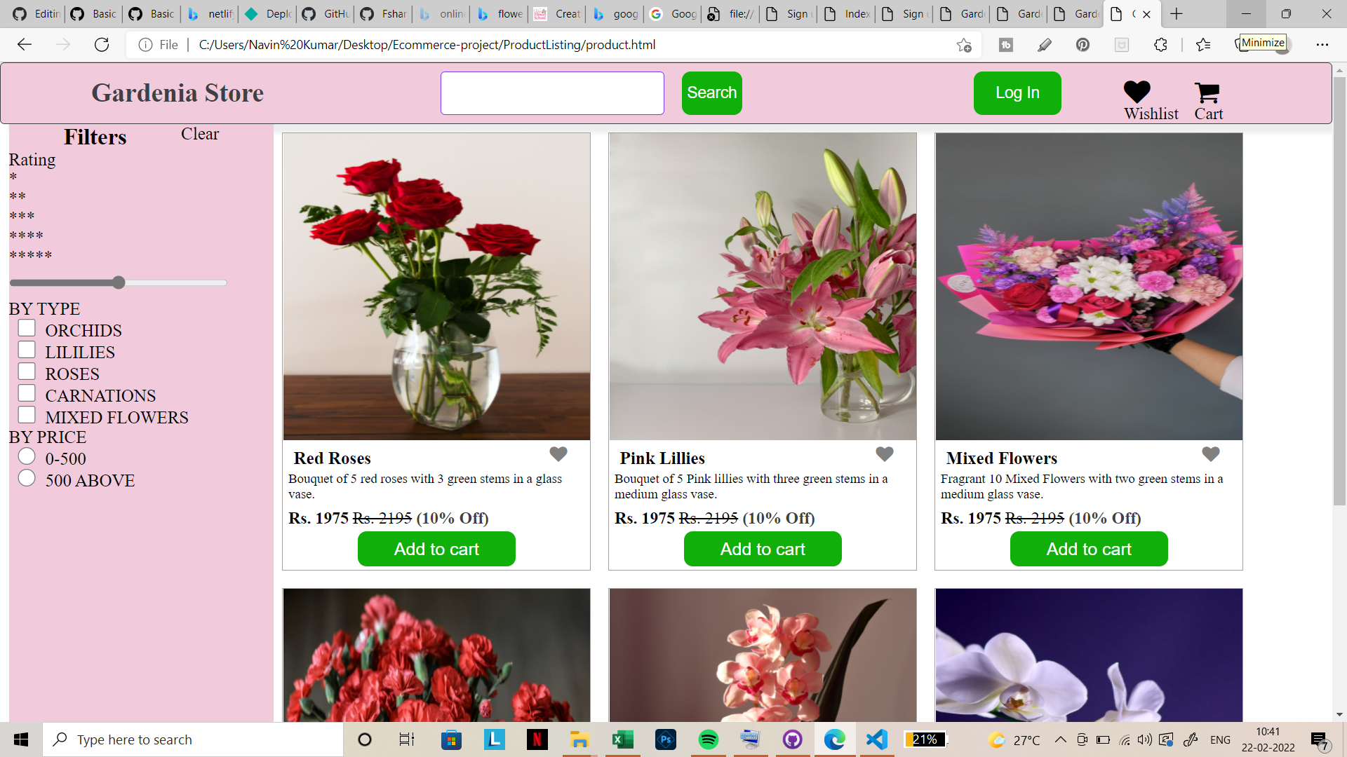 GitHub - MonikaJhingan/Gardenia-Store