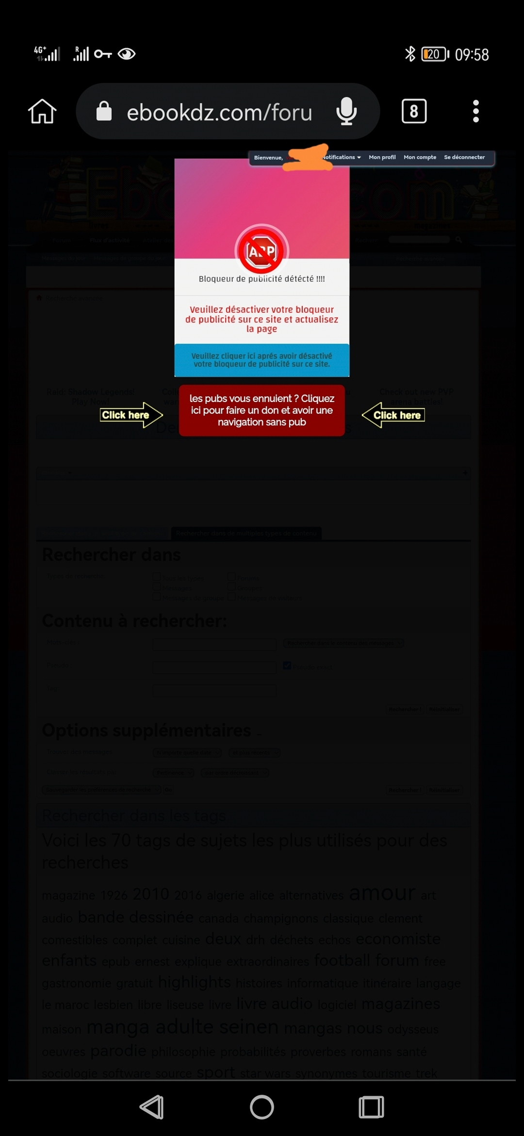 Le site internet me demande de désactiver adblock · Issue #4667 · AdguardTeam/AdguardForAndroid ...