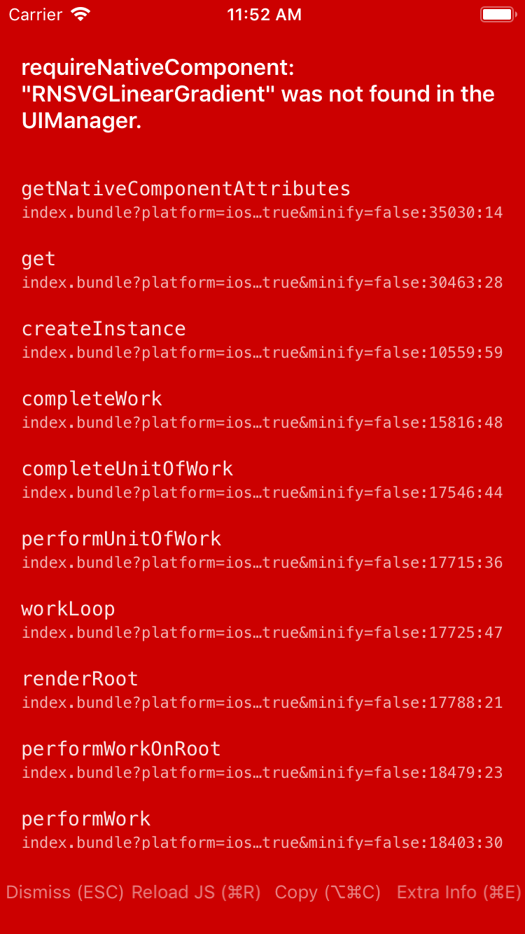 RNSVGLinearGradient does not exist · Issue #26 · indiespirit/react-native-chart-kit · GitHub