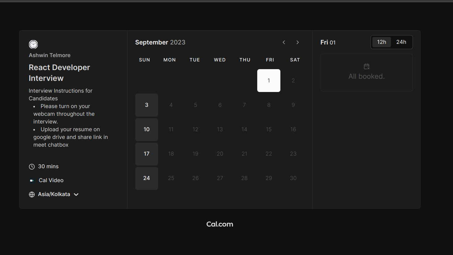 [bug] Incorrect Availability Display In Event Preview · Issue 10979 · Calcom · Github