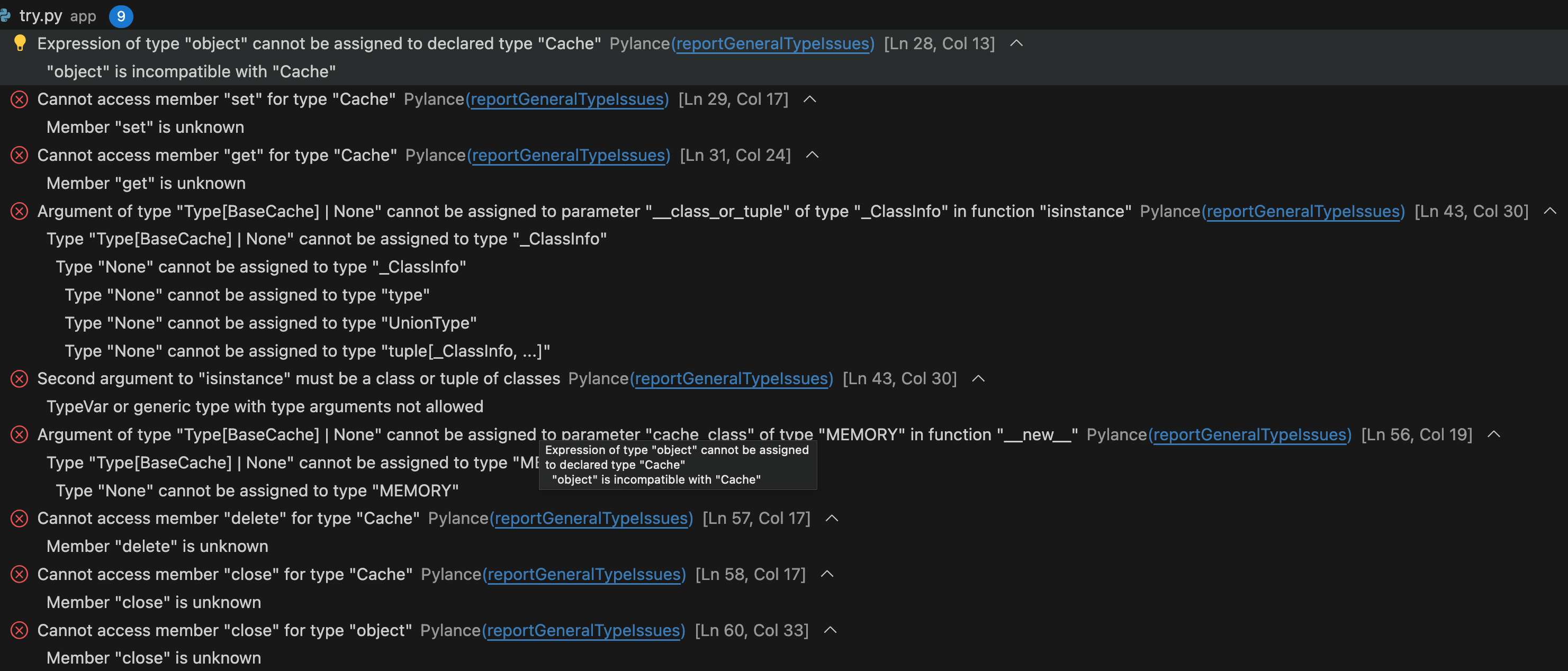 Type issues with VS Code + aiocache · Issue #707 · aio-libs/aiocache · GitHub