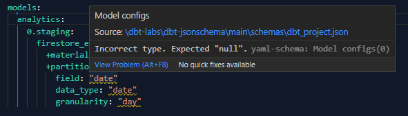 Incorrect warning about partition_by in dbt_project.yml · Issue #2331 · dbt-labs/dbt-core · GitHub