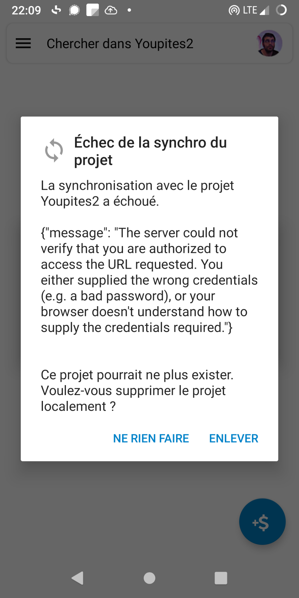 Unable to create a new project via Money Buster - "The server could not ...