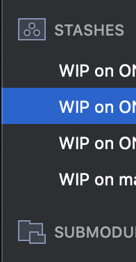 Add GUI support for git's "stash store" and "stash apply" commands ...