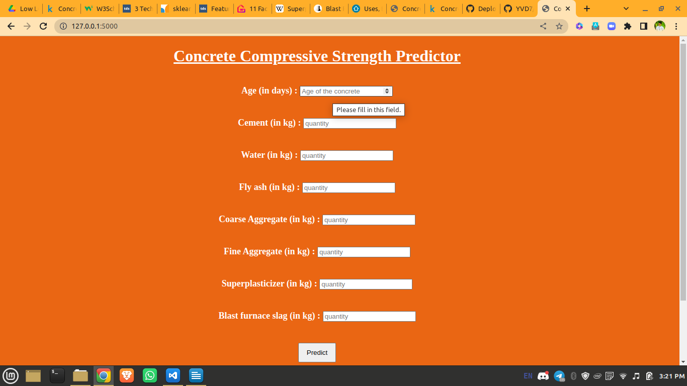 GitHub - YVD7/ML-project-internship: Predict Compresive strength of Concrete