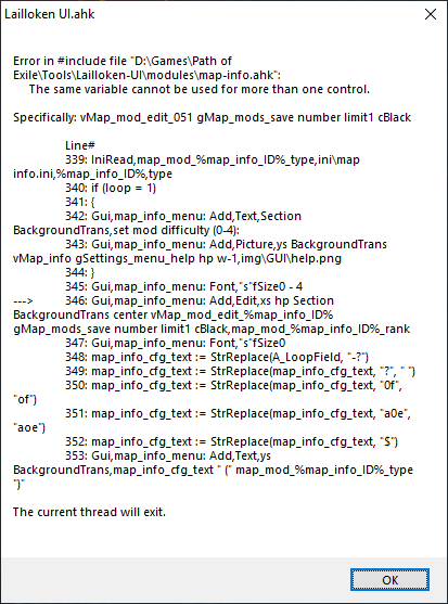 Map info bug with atlas memories · Issue #197 · Lailloken/Exile-UI · GitHub
