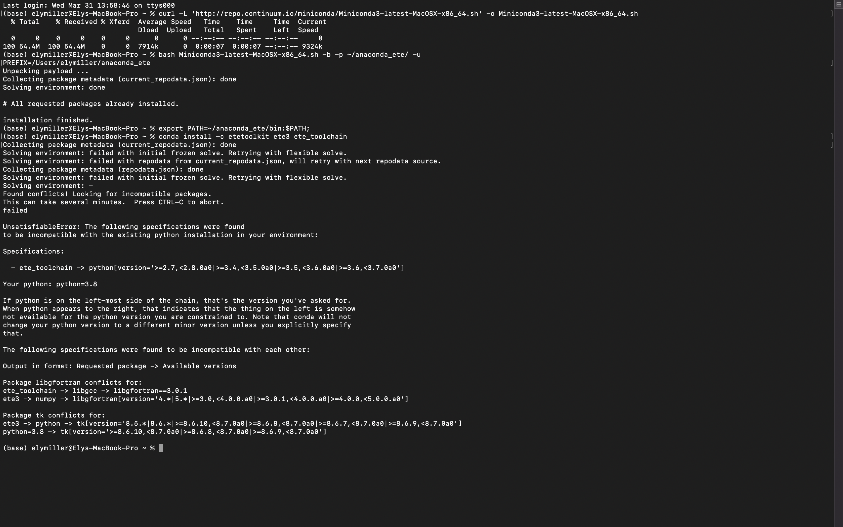 Conda install problem and solution · Issue #500 · etetoolkit/ete · GitHub