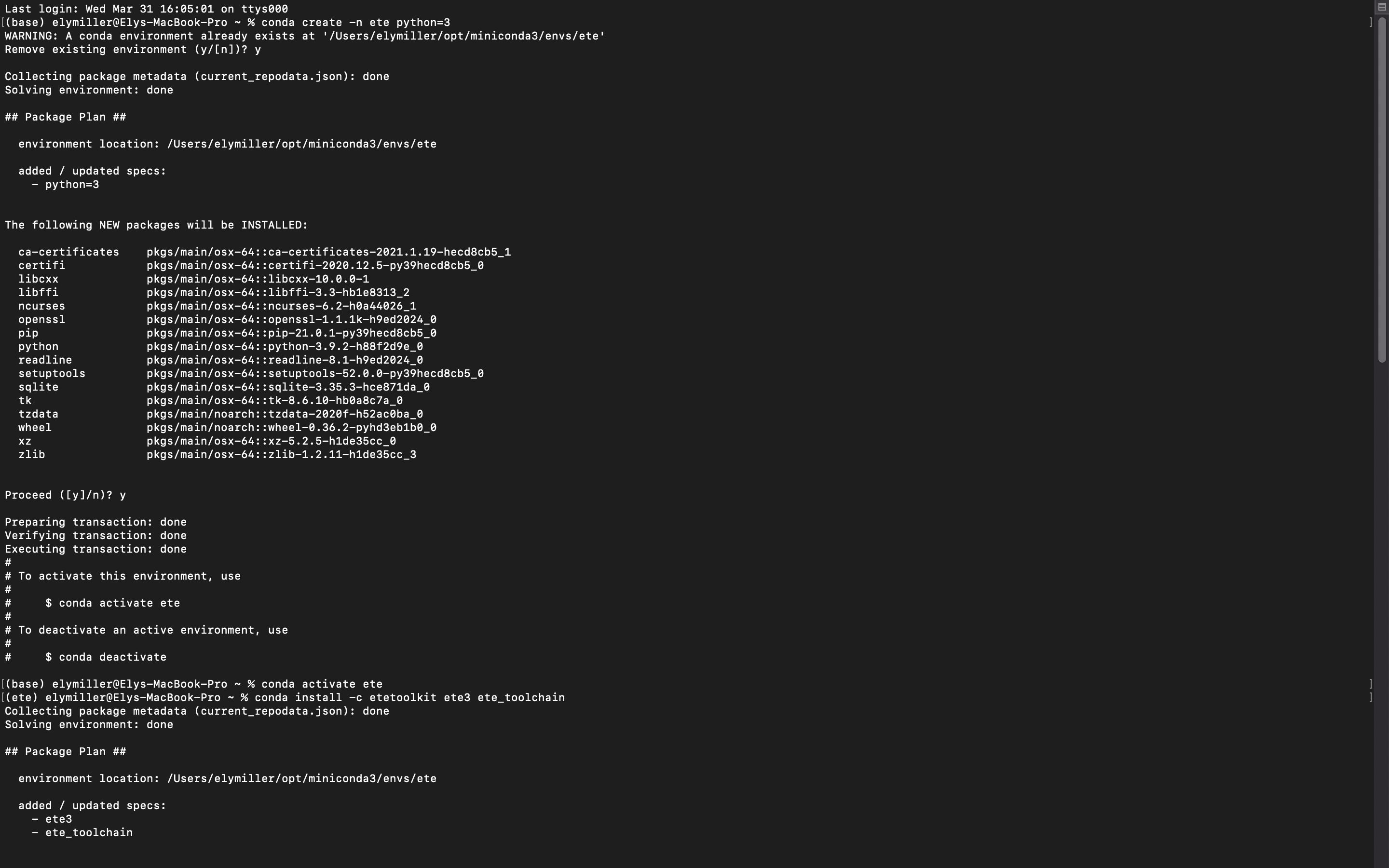 Conda install problem and solution · Issue #500 · etetoolkit/ete · GitHub