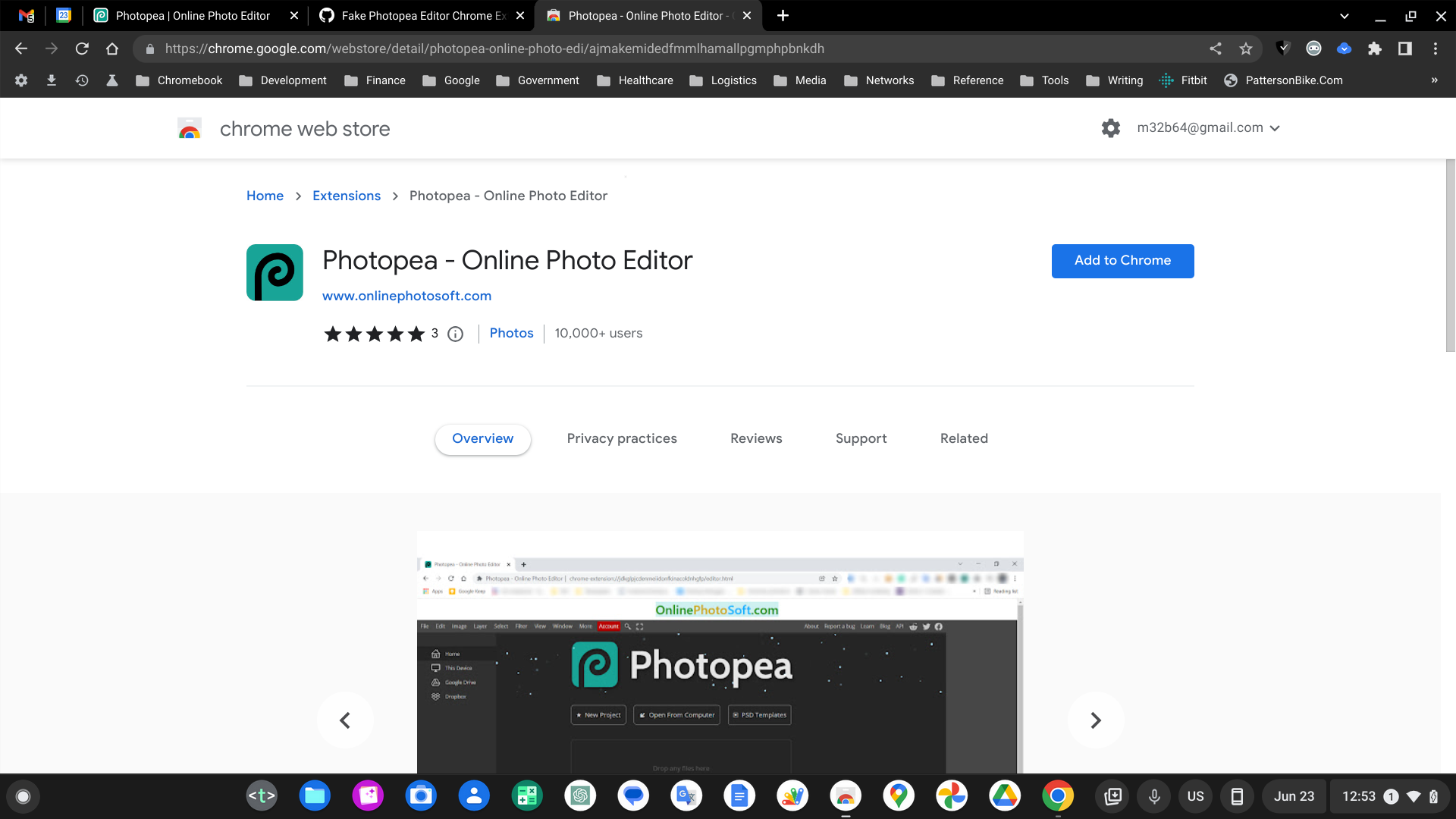 Fake Photopea Editor Chrome Extension In Chrome Web Store · Issue #5773 · photopea/photopea · GitHub
