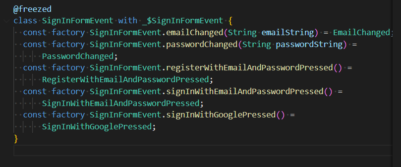 Unhandled Exception: type 'Freezed' is not a subtype of type 'ValueObject ' of 'other' · Issue ...