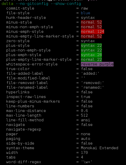🐛 Cannot make highlighting of single words to work · Issue #760 · dandavison/delta · GitHub