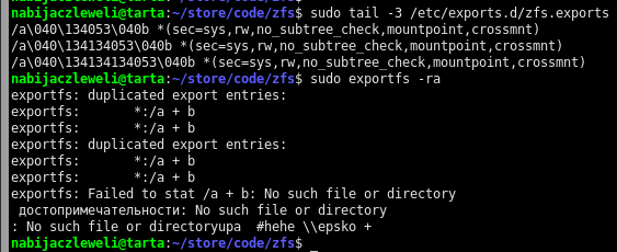 Nfs Export Of A Mountpoint Containing Spaces Fails · Issue 13153 · Openzfszfs · Github